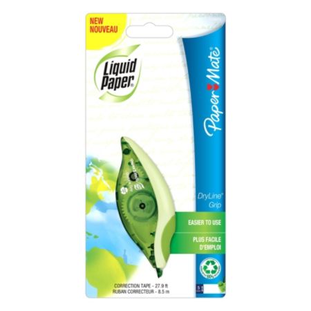 Paper Mate Liquid Paper DryLine Grip 67percent Recycled Correction Tape ...
