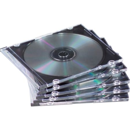 Fellowes Slim Jewel Cases 100 pack Jewel Case Book Fold Plastic Clear ...
