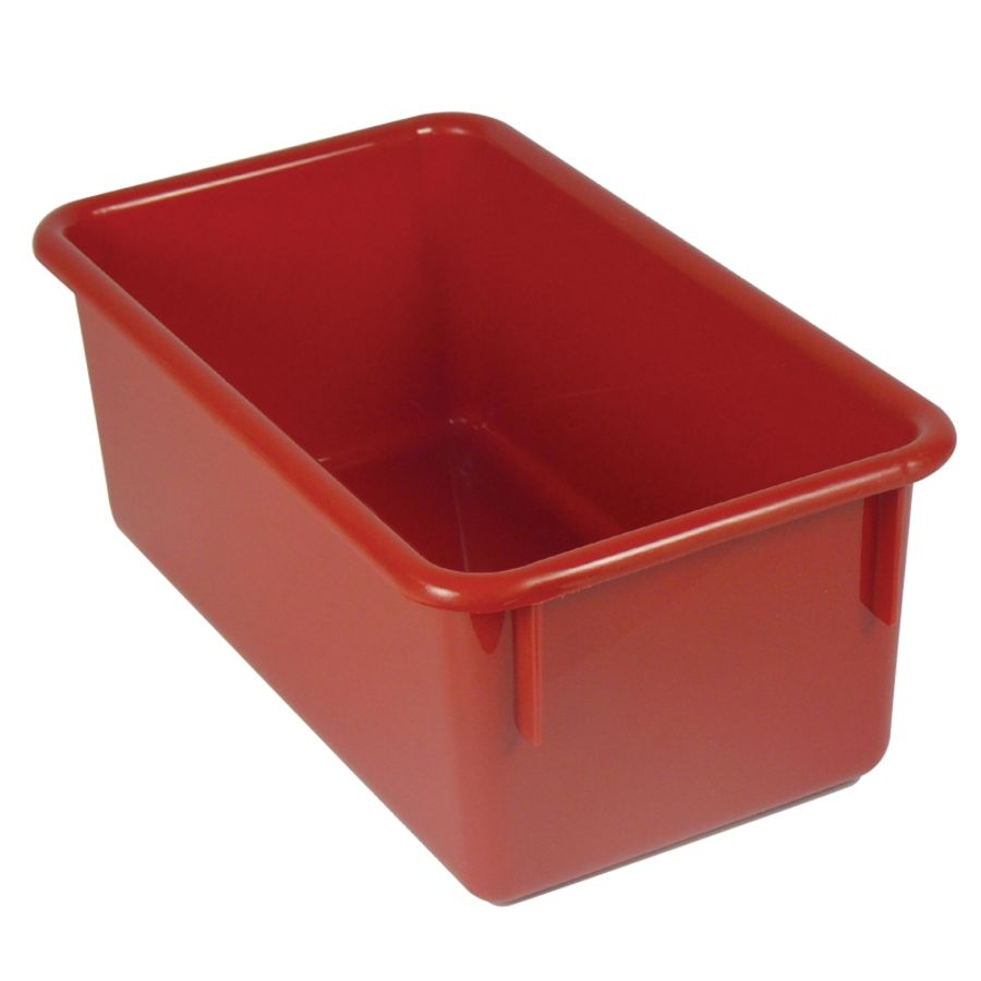 Stowaway Storage Container No Lid 5 12 H x 8 W x 13 12 D Red Pack Of 5 ...