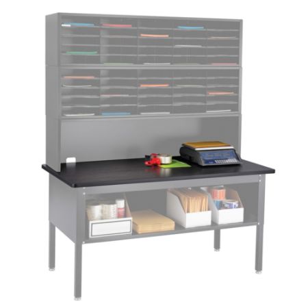 Safco E Z Sort Mailroom Furniture Table Top 1 H x 60 W x 30 D Black ...