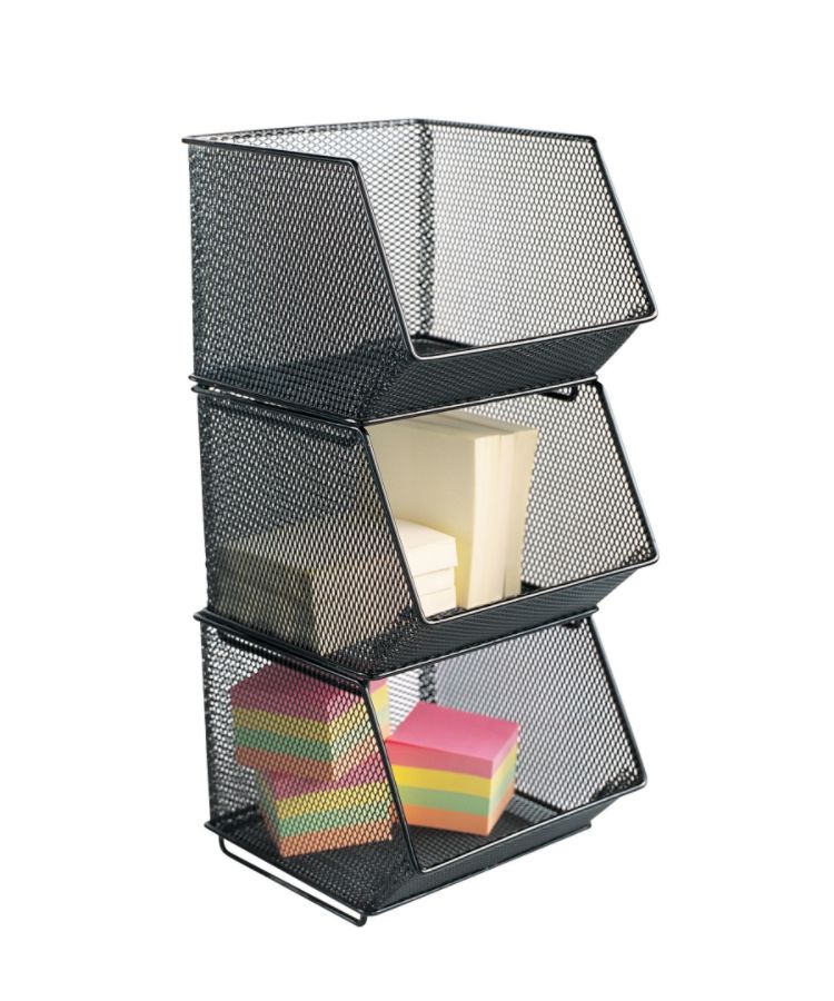 Neat Life Medium Stacking Bin Black by Office Depot & OfficeMax