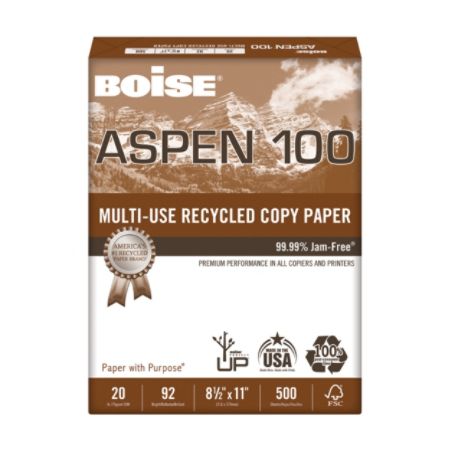 Boise ASPEN Multipurpose Paper Letter Paper Size 92 Brightness 20 Lb ...