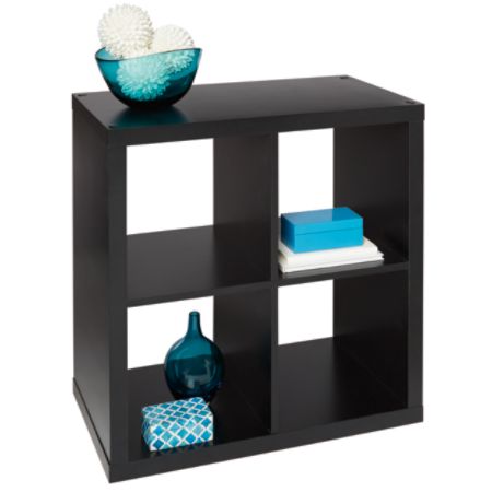 Brenton Studio Cube Bookcase 4 Cube Small Black - Office Depot