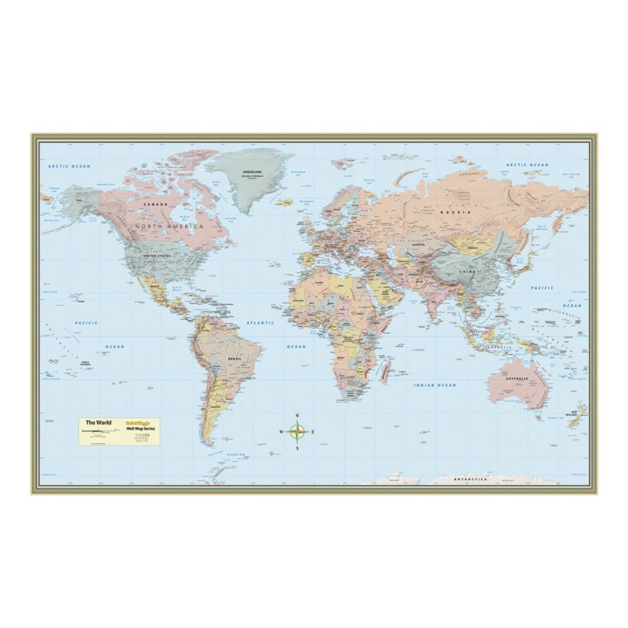 BarCharts World Map Laminated Poster 50 x 32 #9781423220831 – BrickSeek
