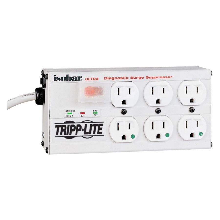 Tripp Lite Isobar Ultra 6 Outlet Diagnostic Surge Suppressor 15 Cord ...