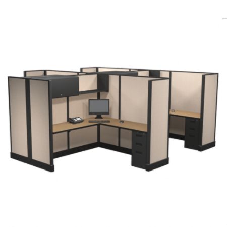 Cube Solutions Commercial Grade Full Height L Shaped Junior Executive ...