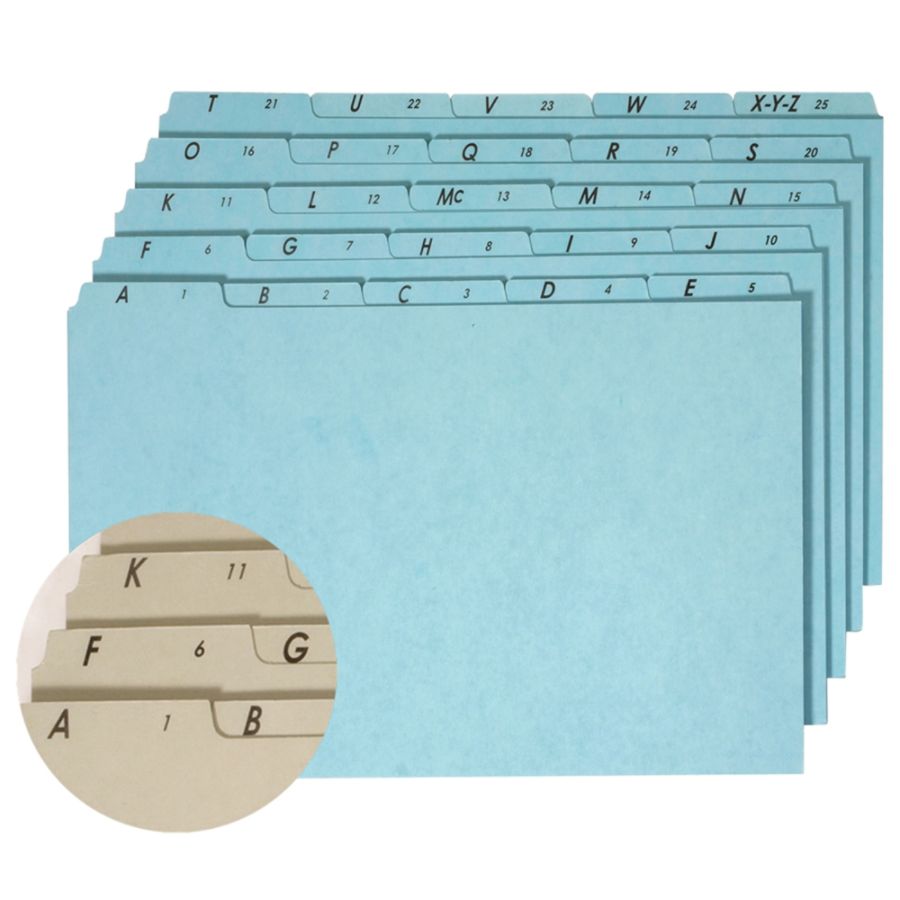 Pendaflex Pressboard Alphabetic File Guides Letter Size 65percent ...