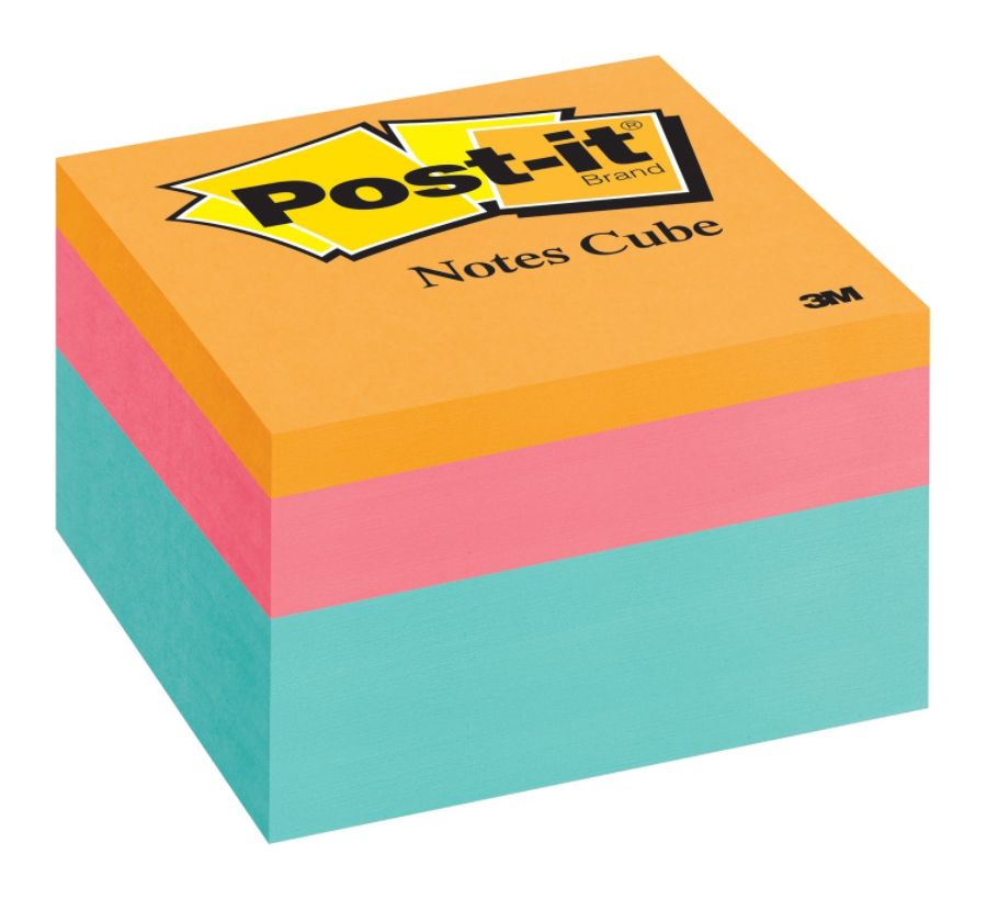 Post it Notes Memo Cubes 3 x 3 Aqua Wave Pack Of 1 Cube - Office Depot