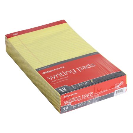 Office Depot Brand Perforated Legal Pads 8 12 x 14 Legal Ruled 50 ...