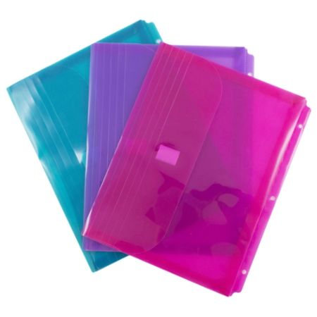 JAM Paper Plastic Binder Envelopes With Hook And Loop Fastener 8 58 x ...