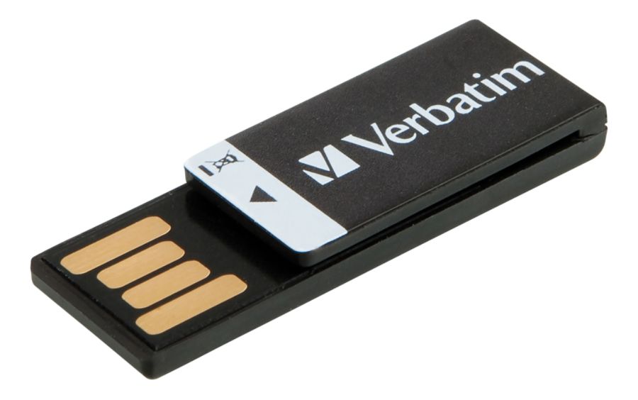 Verbatim Clip it USB Drive 16GB Black 16 GB USB 2.0 Black 1Each ...