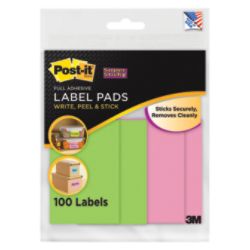 Post it Super Sticky Removable Label Pads 2900 PG Rectangle 2 x 3 ...