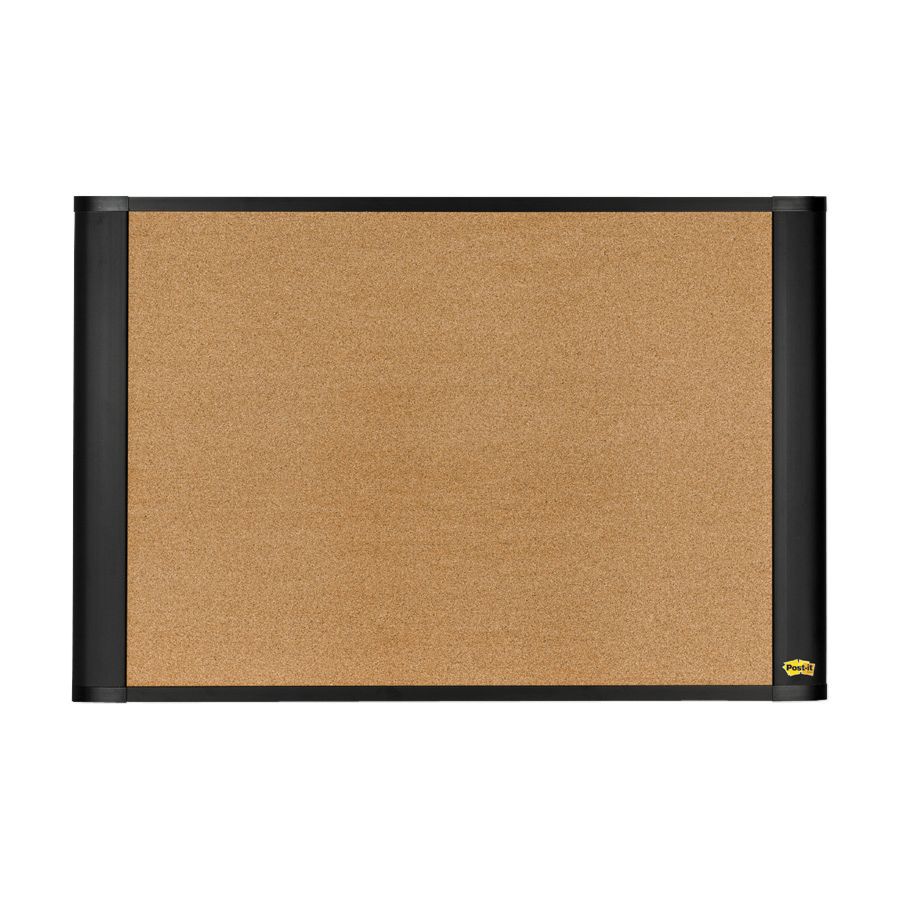 Post it Self Stick Framed Bulletin Board 36 x 24 BrownGraphite Frame by ...