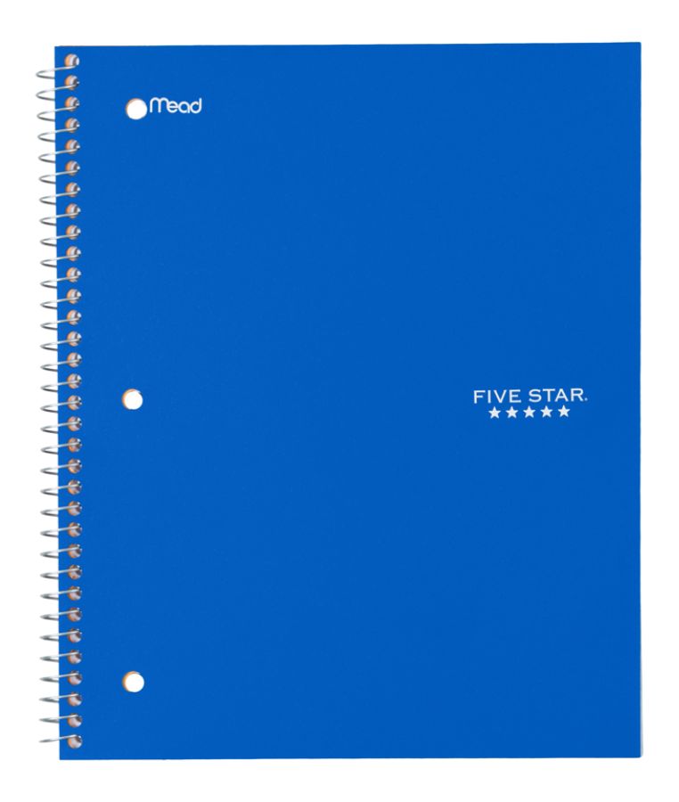 Five Star Trend Notebook 2 Pockets 8 x 10 12 1 Subject Wide Ruled 100 ...