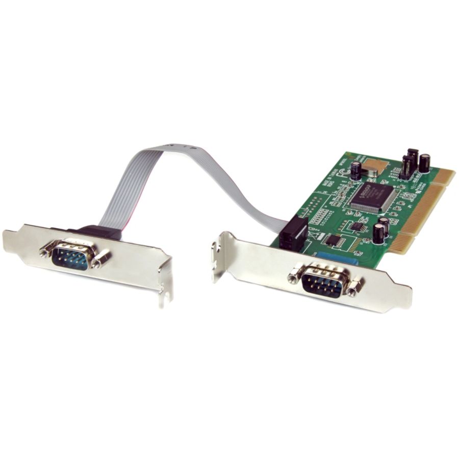 StarTech.com 2 Port PCI Low Profile RS232 Serial Adapter Card with 16550 UART Low Profile 2 Port ...