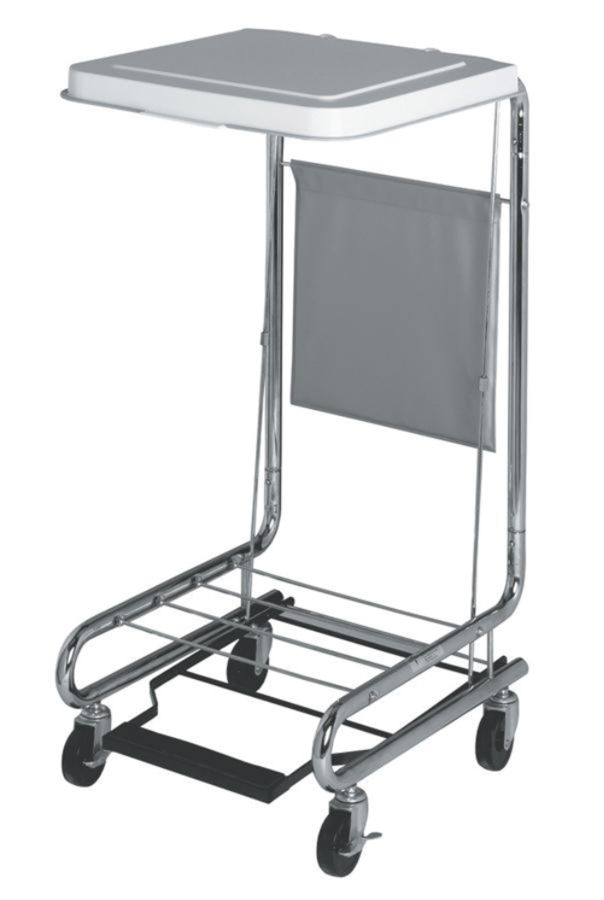 Medline Hamper Stand With Foot Pedal 19 14 x 21 x 9 14 Chrome - Office ...