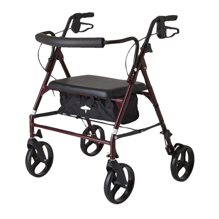 Guardian Basic Bariatric Rollator Burgundy - Office Depot