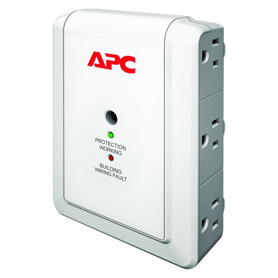 APC Essential SurgeArrest P6W 6 Outlet Surge Suppressor White by Office ...