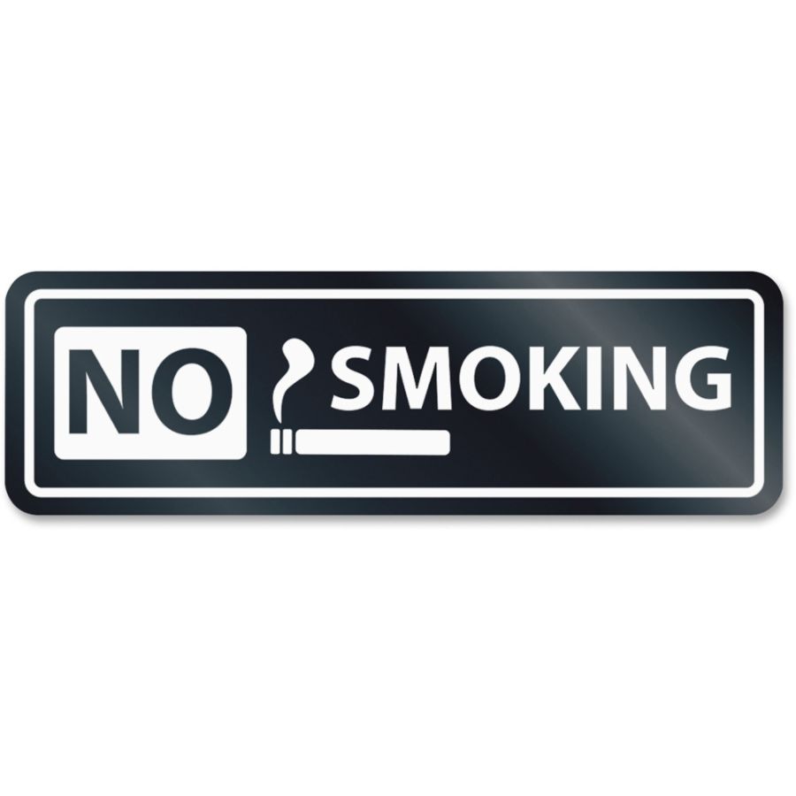 HeadLine No Smoking Window Sign 1 Each No Smoking PrintMessage 8.5 ...