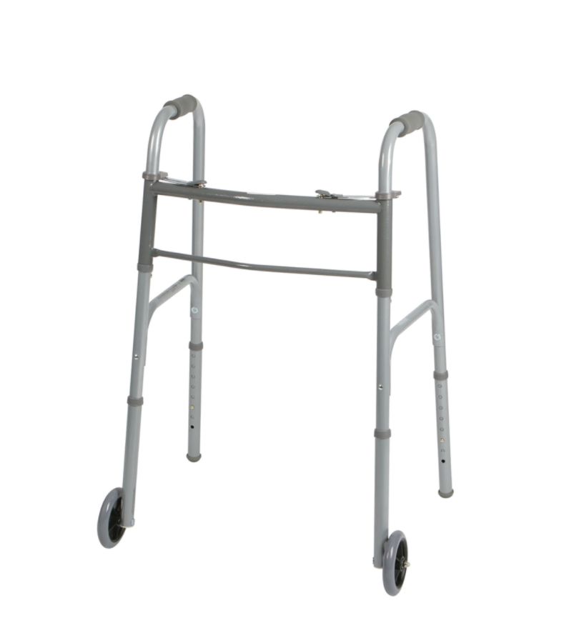 Guardian Adult 2 Button Folding Walkers 5 Wheels 32 39 12 Case Of 4 ...