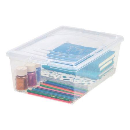 Office Depot Brand Clear Plastic Storage Boxes 13.5 Qt Pack Of 2 ...
