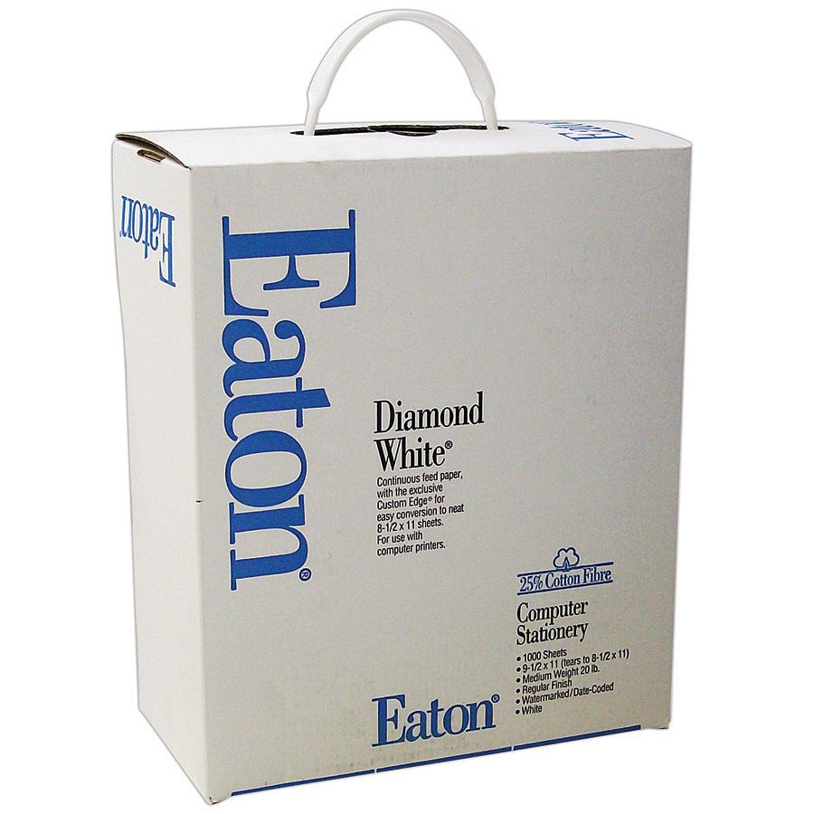 Eaton Premium 25percent Cotton Continuous Feed Paper 9 12 x 11 20 Lb ...