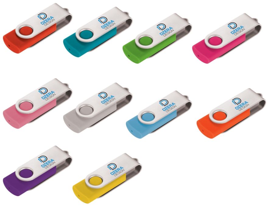 Rotate Silver Clip USB Flash Drive 2GB - Office Depot