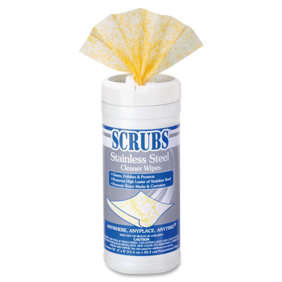 SCRUBS Stainless Steel Cleaning Wipes Towel Citrus Scent 6 Width x 8 ...