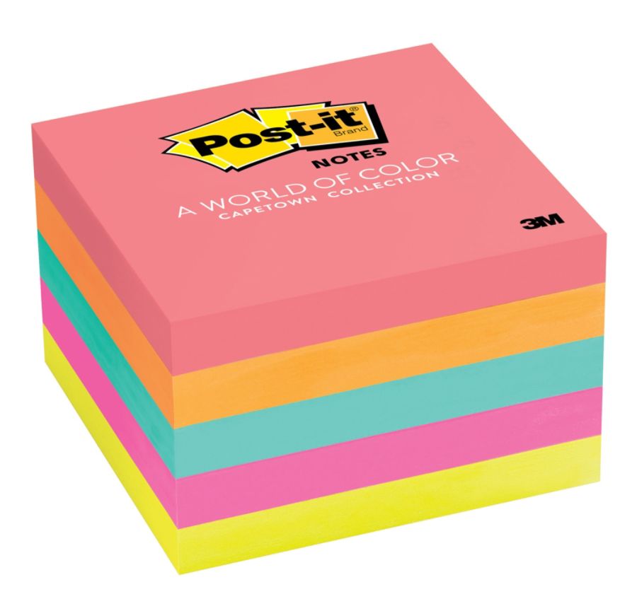 Post it Notes Neon Collection 3 x 3 100 Sheets Per Pad Pack Of 5 Pads ...