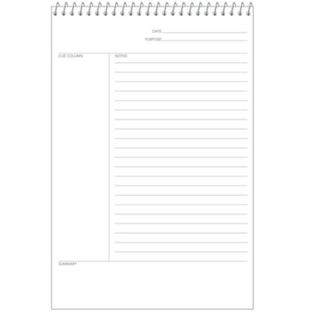 TOPS FocusNotes Top Wire Notebook 8 12 x 11 BlueWhite 70 Sheets by ...