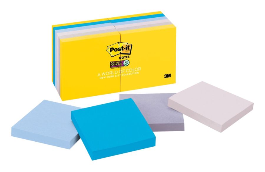 Post it New York Collection Post it Super Sticky Notes 3 x 3 Square 90 ...