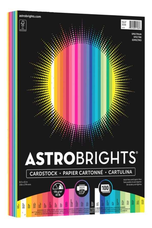 Astrobrights Color Card Stock Assorted 100PK - Office Depot