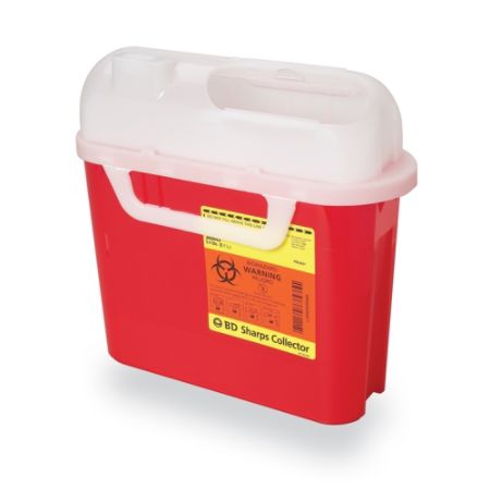 BD Patient Room Sharps Collectors With Counterbalanced Doors 5.4 Quarts ...