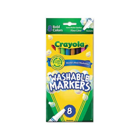 Crayola Bright Washable Markers Fine Marker Point Raspberry Azure ...