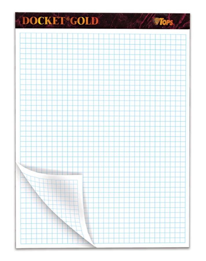 TOPS Double Docket Gold Writing Pad 8 12 x 11 QuadNarrow Ruled 160 ...