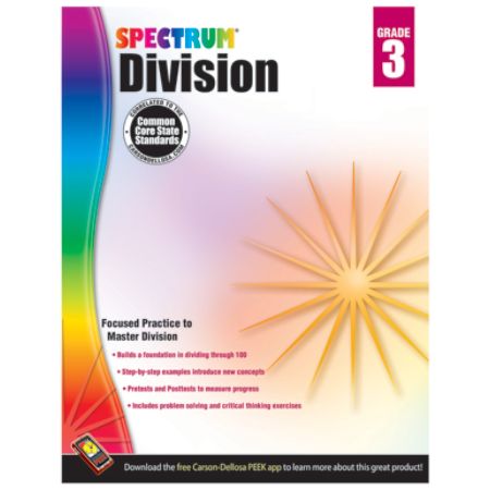 Carson Dellosa Spectrum Math Workbook Division Grade 3 - Office Depot