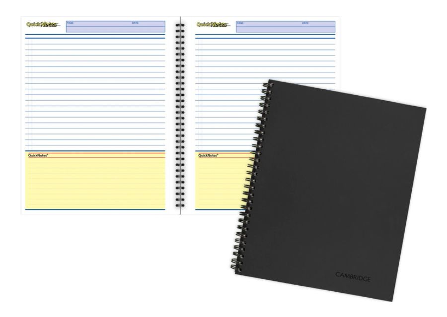 Cambridge Limited 30percent Recycled Business Notebook Quick Notes 8 12 ...
