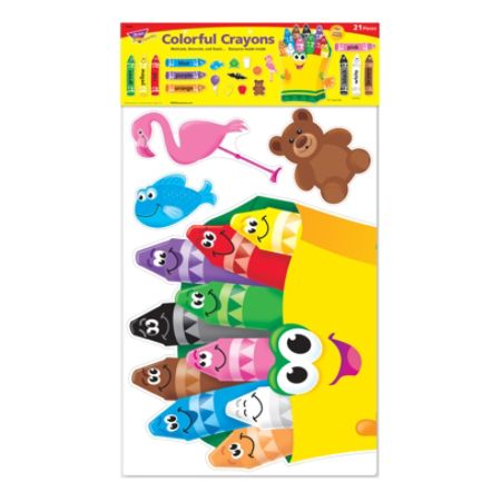 Trend Colorful Crayons Bulletin Board Set 21 Pieces - Office Depot