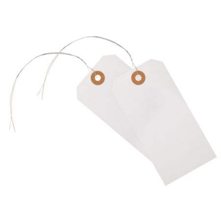 100 Tags Manila with Reinforced Eyelet. Amram Strung Shipping Tags 4 3/ ...