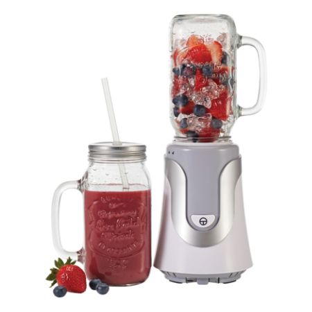 iGnite Single Speed Mason Jar Blender Silver - Office Depot