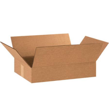 Office Depot Brand Corrugated Boxes Flat 3 H x 12 W x 18 D Kraft Pack ...