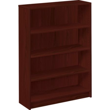 HON 1870 Series Laminate Bookcase 4 Shelves 3 Adjustable Mahogany by ...