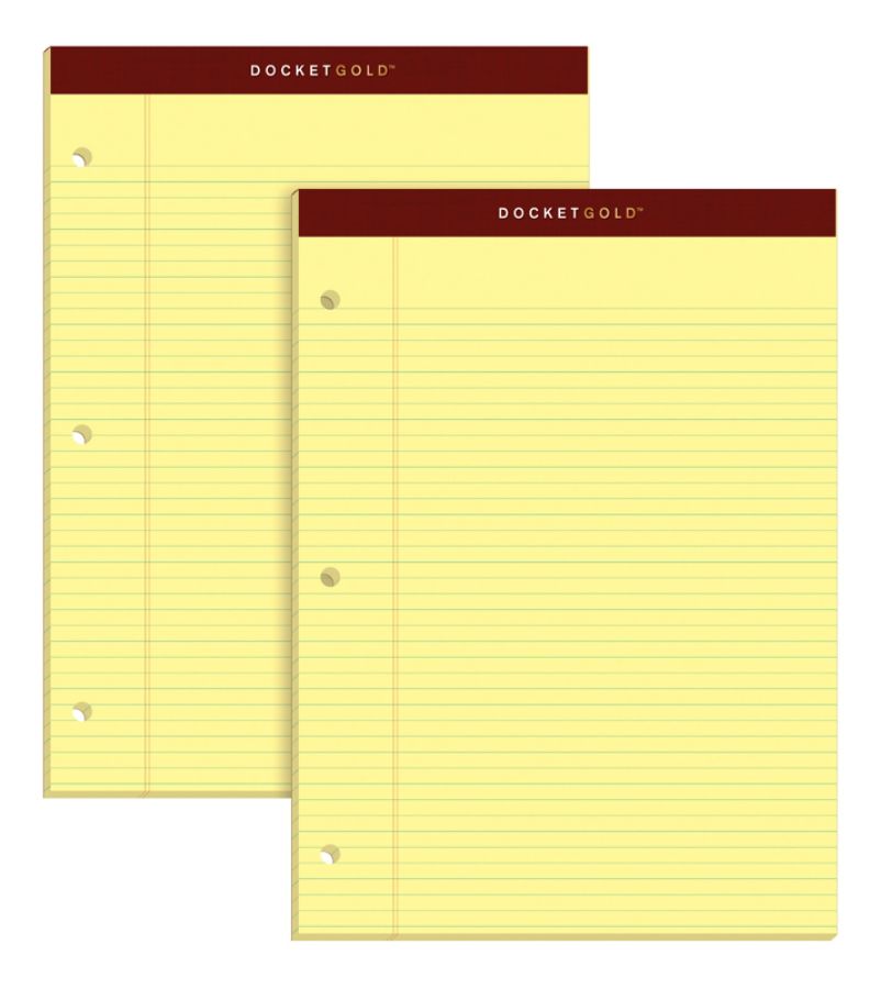 TOPS Double Docket Writing Pads 8 12 x 11 Narrow Ruled 100 Sheets ...