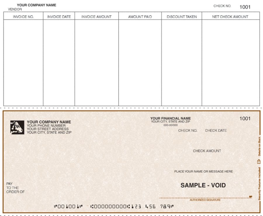 Continuous Accounts Payable Checks For RealWorld 9 12 x 7 3 Parts Box ...