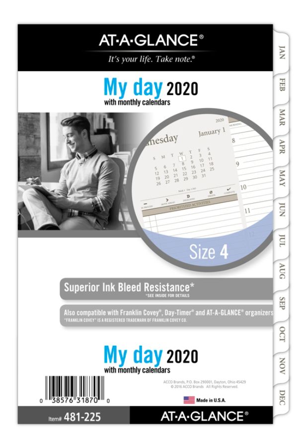 AT A GLANCE Day Runner Daily Planner Refill 2 PagesDay Size 4 5 12 x 8 ...