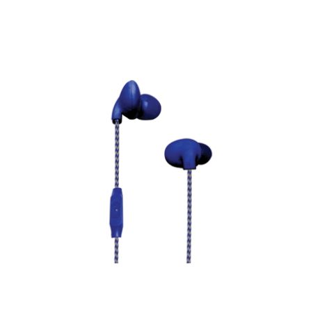 BYTECH Wired Earbuds Blue BYAUEB128BL - Office Depot