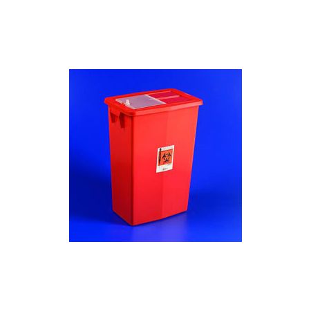 SharpSafety Large Volume Sharps Container 18 Gallon Capacity Red ...