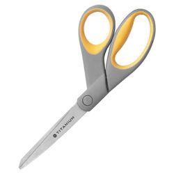 SKILCRAFT Titanium Bent Scissors 8 Bent YellowGray AbilityOne 5110 01 ...