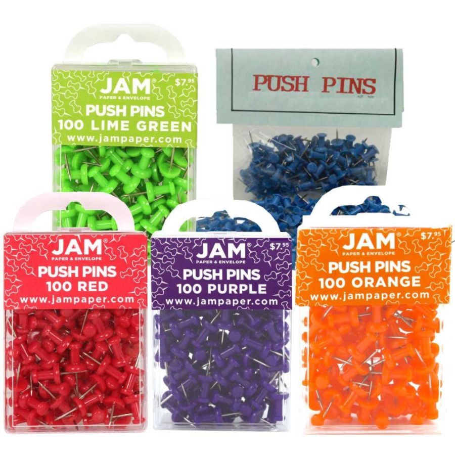 JAM Paper Pushpins 12 100 Pack - Office Depot