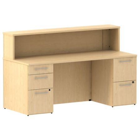 Bush Business Furniture 300 Series Reception Desk With 2 Pedestals 72 W ...